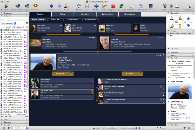 Présentation de l'interface Heredis - Heredis Help Knowledgebase