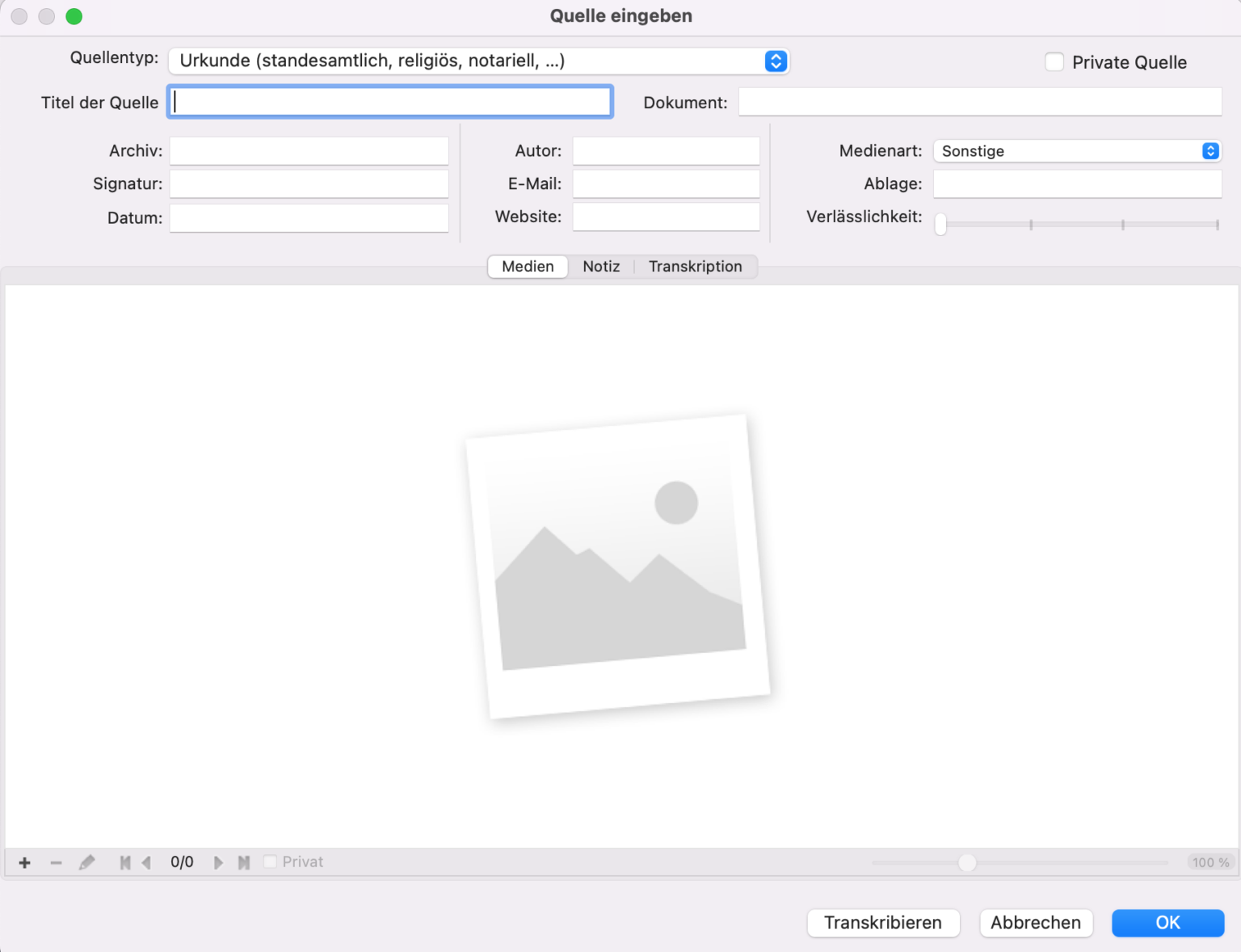 Die verschiedenen Modi für Quellenangaben - Heredis Help Knowledgebase