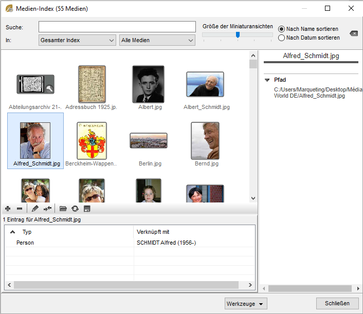 Medien - Heredis Help Knowledgebase