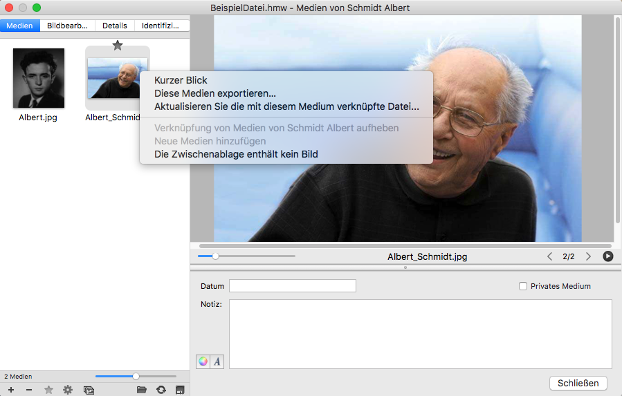Medien - Heredis Help Knowledgebase