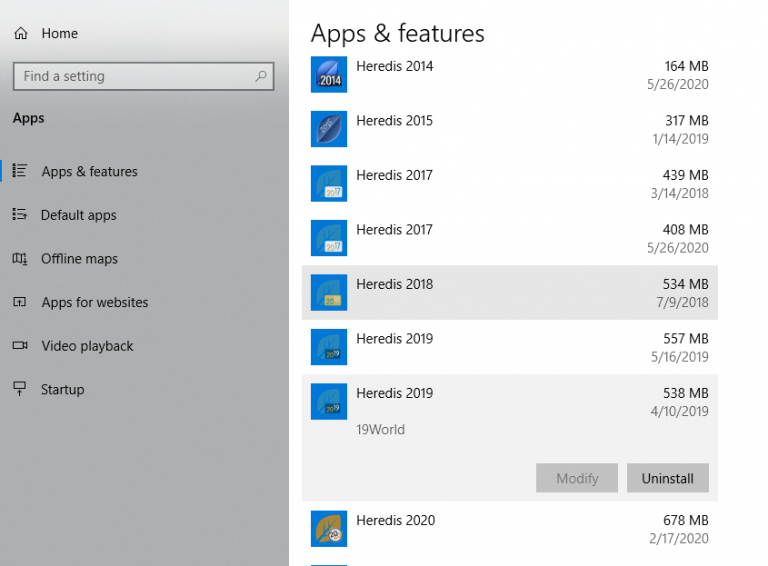 Uninstall an older version of Heredis - Heredis Help Knowledgebase