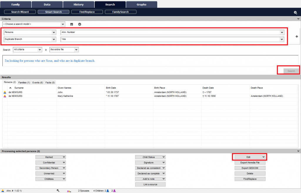 Implex (duplicate branches) - Heredis Help Knowledgebase