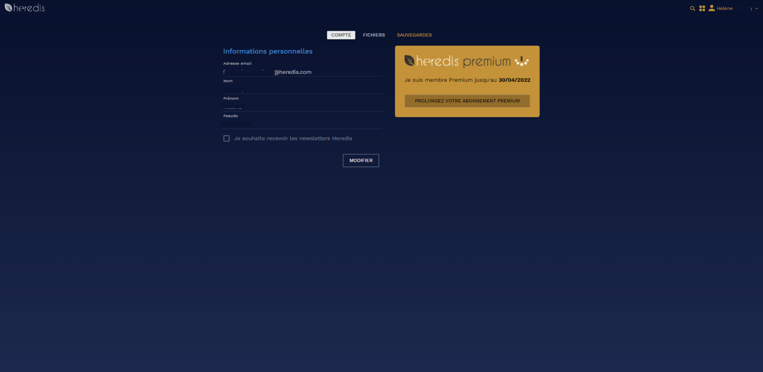 Gérer ou Créer son compte Heredis Online - Heredis Help Knowledgebase