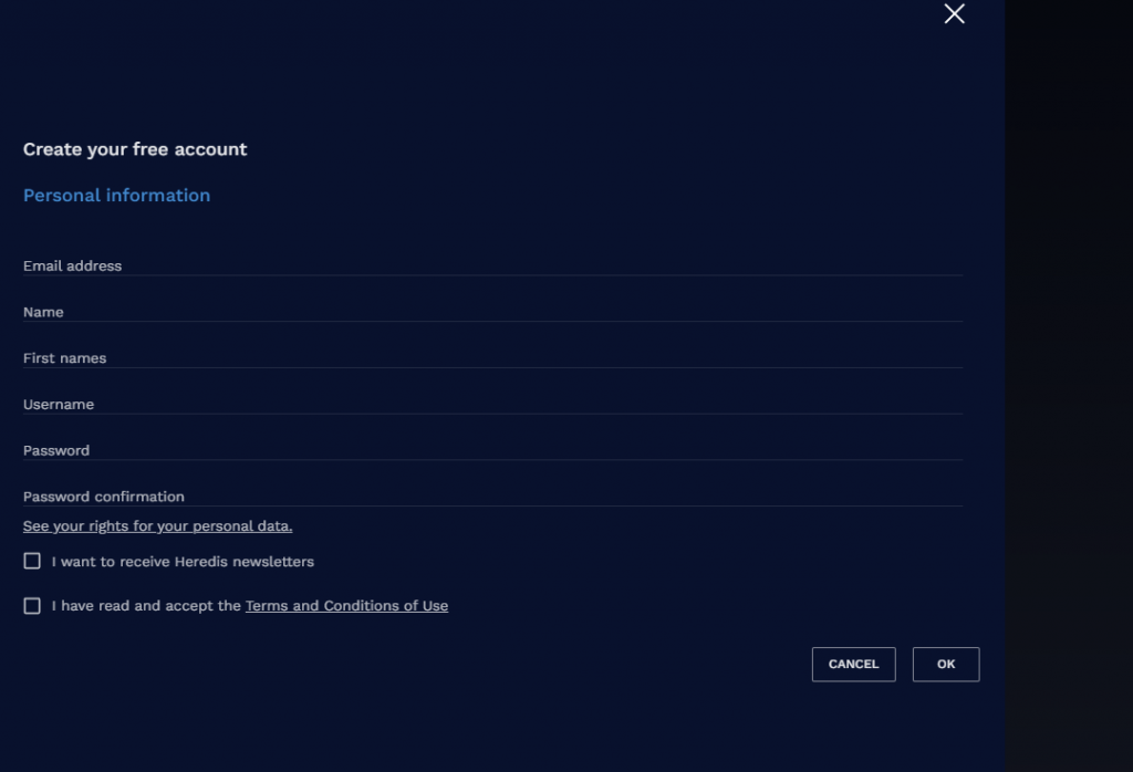 Manage or create your Heredis Online account - Heredis Help Knowledgebase