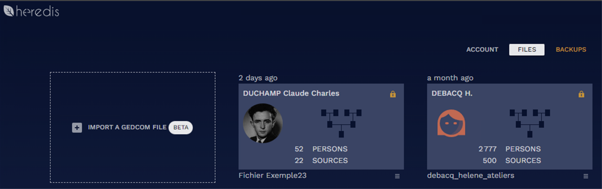 Import a GEDCOM file on Heredis Online - Heredis Help Knowledgebase