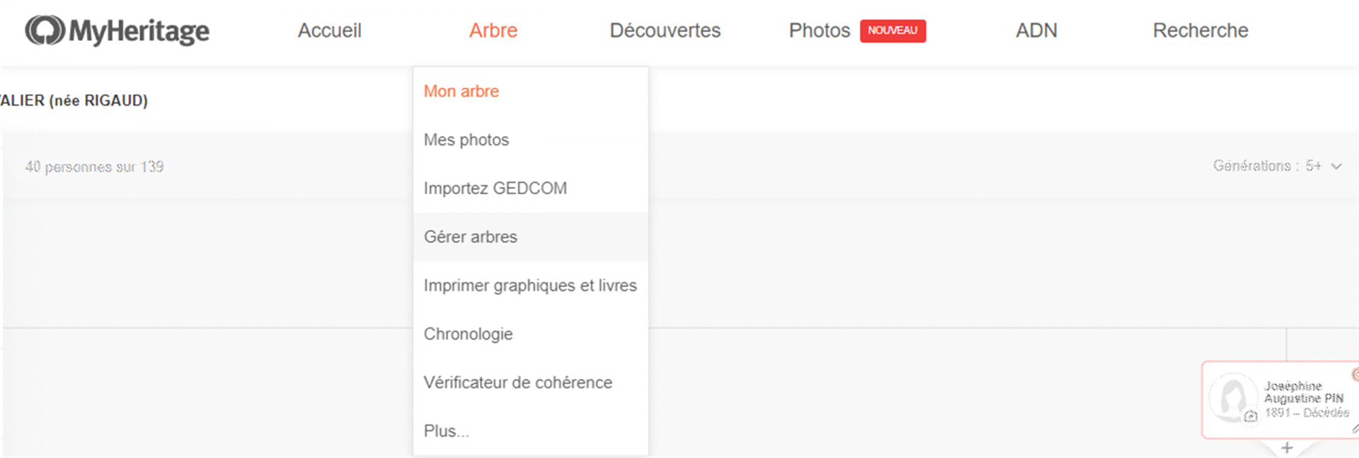 Comment exporter votre arbre depuis MyHeritage ? - Heredis Help Knowledgebase