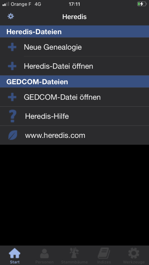 (iOS) Eine GEDCOM-Datei öffnen - Heredis Help Knowledgebase
